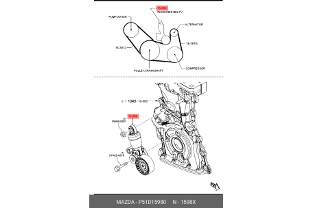 MAZDA P51D-15-980 P51D-15-980,P51D-15-980A,P51D15980B,16620WB002