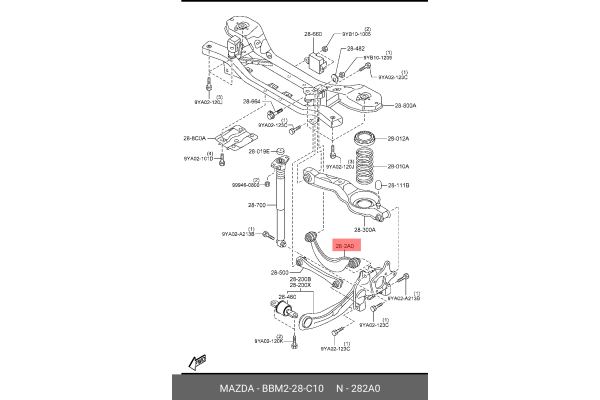 MAZDA BBM2-28-C10 1 329 730,31277305,BP4K-28-C10B,BBM2-28-C10,1 517 403