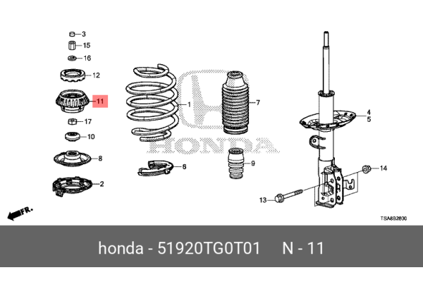 HONDA 51920-TG0-T01 51920-SAA-015,51920-SCC-015,51920-TG0-T01,51920-SLA-005