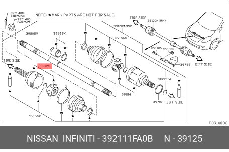NISSAN 39211-1FA0B 39211-3U000