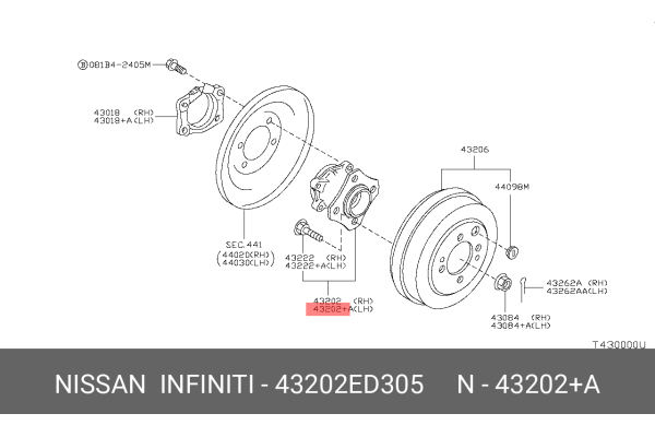 NISSAN 43202-ED305 43202-ED305