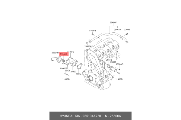Hyundai / KIA 255104A750 255104A750