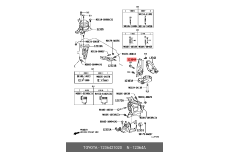 TOYOTA 12364-21020 12364-21020,12364-0M060
