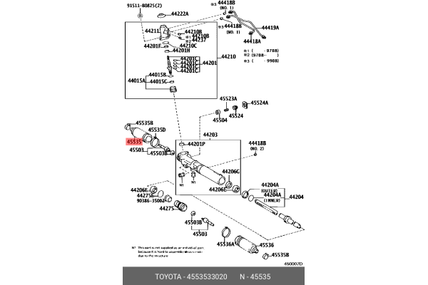 TOYOTA 45535-33020 45535-12100,6RU 423 831