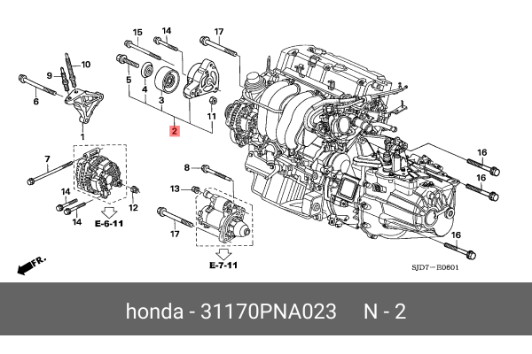 HONDA 31170-PNA-023 31170-PNA-013,31170-RAA-A01