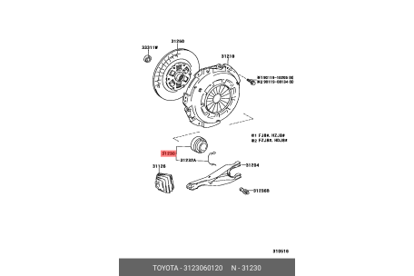 TOYOTA 31230-60120 31230-36200,31230-36210
