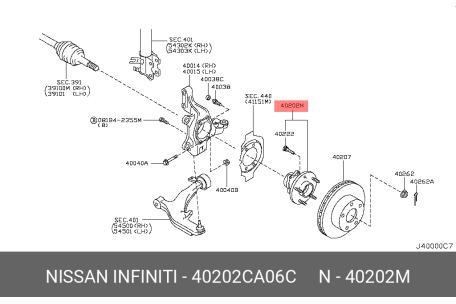 NISSAN 40202-CA06C 40202-CA010