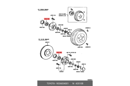 TOYOTA 90368-34001 MB109564,40210-F1700,90368-34001,S083-33-047