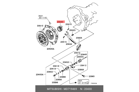 MITSUBISHI MD719469 41421-43000,41421-43010,41421-43020,MD719469,ME581119