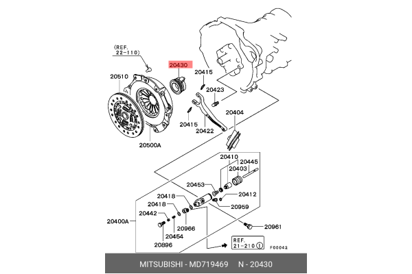 MITSUBISHI MD719469 41421-43000,41421-43010,41421-43020,MD719469,ME581119