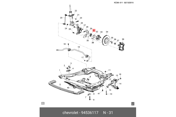 CHEVROLET 94536117 44300-SB2-004,44300-SB2-038,94535249