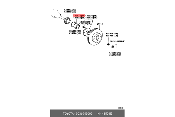 TOYOTA 90369-43009 90369-43008,90369-43009