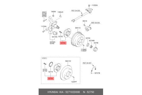 HYUNDAI 52710-2D000 52710-2D000,52710-17000