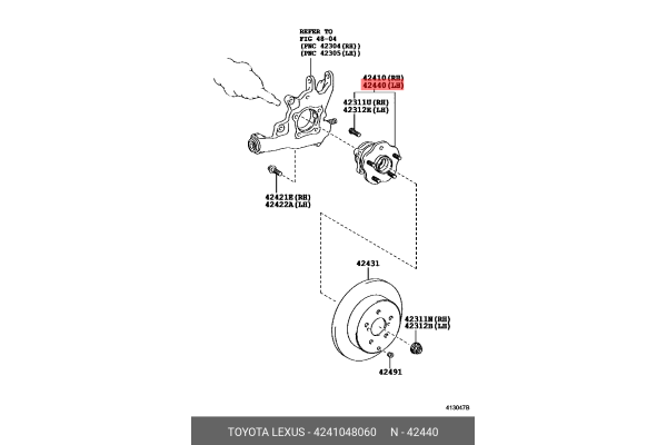 TOYOTA 42410-48060 42410-48060,42410-48060,42410-0E031,42410-48061