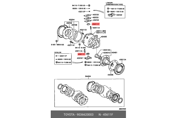 TOYOTA 90366-20003 90366-20003,90043-66012