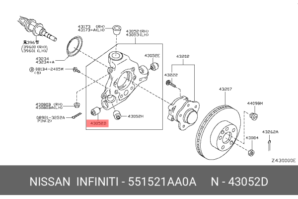 NISSAN 55152-1AA0A 55152-1AA0A,55152-9Y000