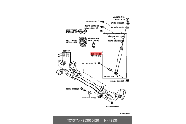 TOYOTA 485300D720 48530-0D570,48530-0D790