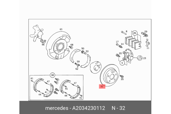 MERCEDES-BENZ A203 423 01 12 124 423 05 12,A 201 423 05 12,A203 423 01 ...