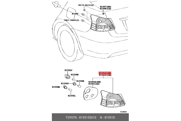 TOYOTA 8155152610 8155152610