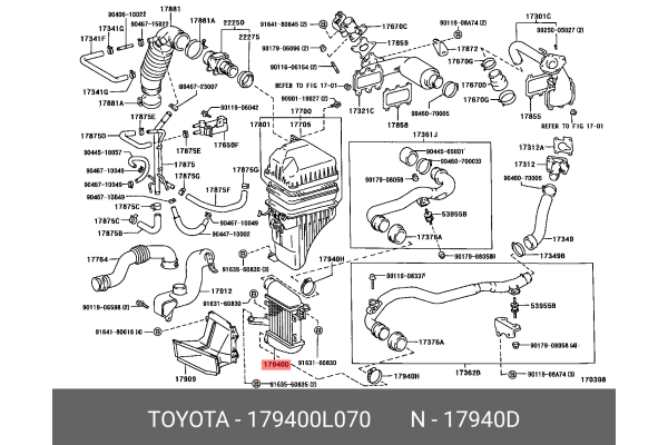 TOYOTA 179400L070 179400L070