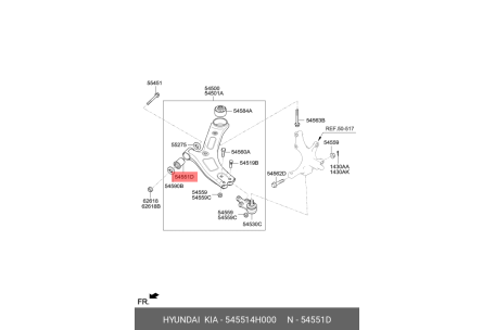 HYUNDAI 54551-4H000 54551-2B000,54550-2P000,54551-4H000