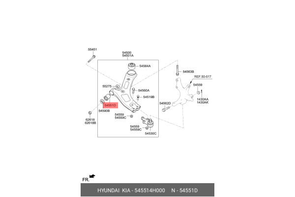 HYUNDAI 54551-4H000 54551-2B000,54550-2P000,54551-4H000