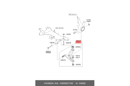 KIA 54500-07100 54500-07100,54500-07100