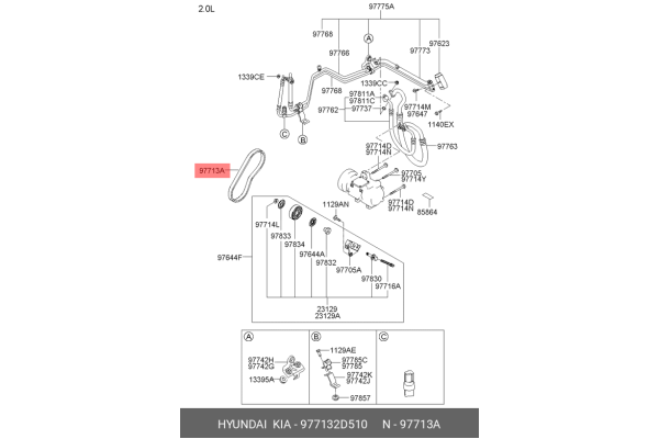KIA 97713-2D510 38920P7A004,97713-2D100,977132E000,97713-2D510,97713-4E000
