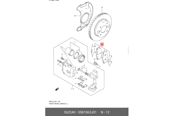 SUZUKI 55810-63J01 55810-63J00,55810M75J30,55810-57K01,55810-63J01