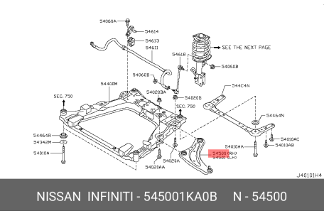 NISSAN 54500-1KA0B 54500-1KK0A,54500-1KA1B,54500-BA60A,54500-1KK0B