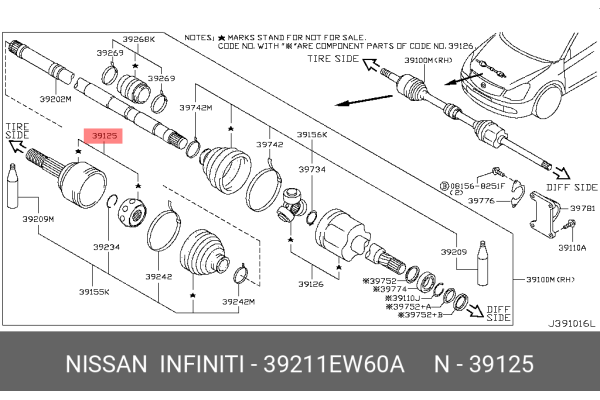 NISSAN 39211-EW60A C9211-EL00B