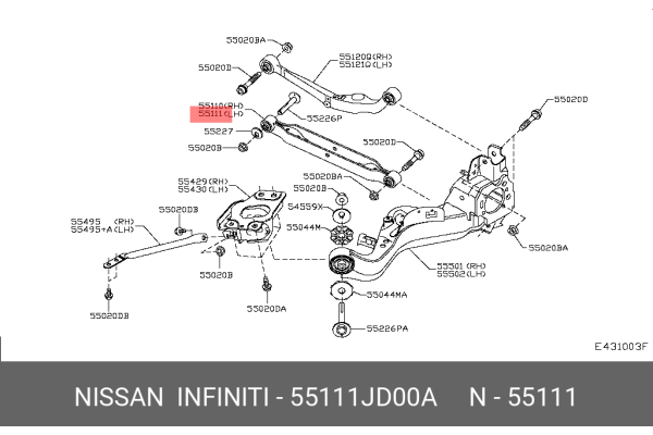 NISSAN 55111-JD00A 55110-JG000,55110-JD000