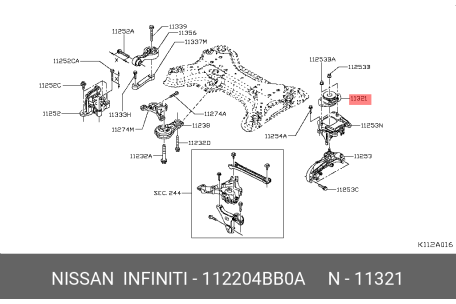 NISSAN 11220-4BB0A 11220-4BB0A,11 22 04B B0A