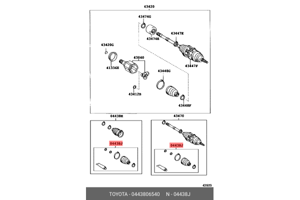 TOYOTA 04438-06540 04438-08030,04438-06590