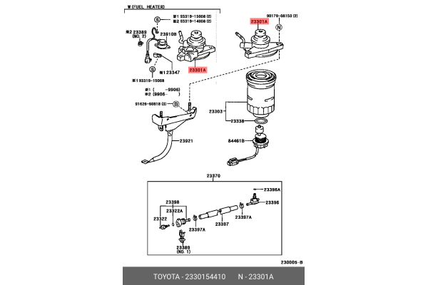 TOYOTA 23301-54410 23301-54110,23301-56030,23301-54410