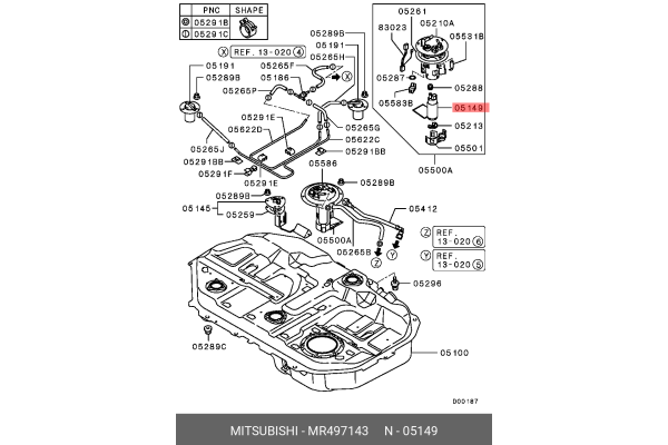 MITSUBISHI MR497143 MR497143,MR529575,L3M8-13-350B