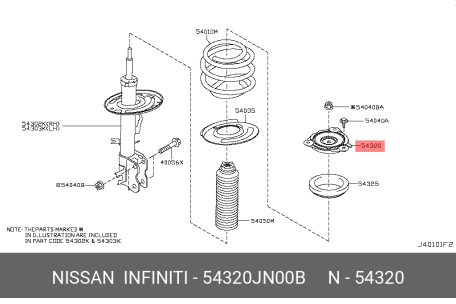 NISSAN 54320-JN00B 54320-JP00A,54320-JN00B