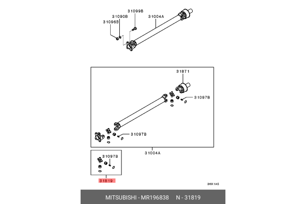 MITSUBISHI MR196838 MB000826
