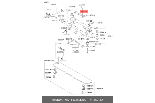 KIA 55215-2E500 55215-2E500,55215-2E500
