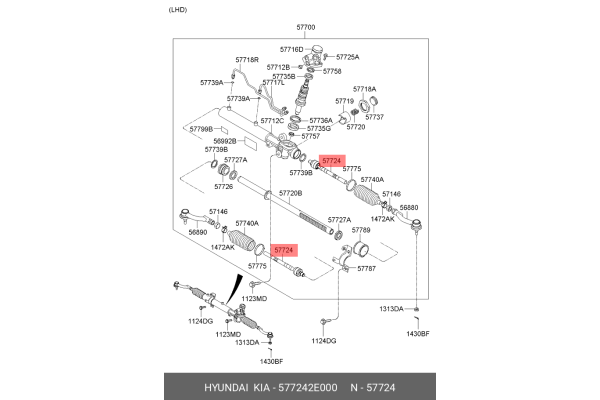 KIA 57724-2E000 57724-2E000,57724-2E000