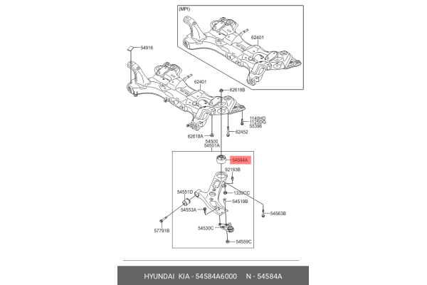KIA 54584-A6000 54584-2S000,54584-D3000,54584-2T000,54584-A6000,54584 ...