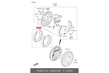 KIA 58350-A7A00 58350-A7A00