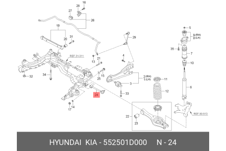 KIA 55250-1D000 55250-2H000,55250-1D000,55250-1H000,55250-2G001,55250-2S000