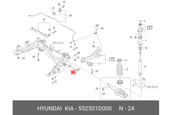 KIA 55250-1D000 55250-2H000,55250-1D000,55250-1H000,55250-2G001,55250-2S000