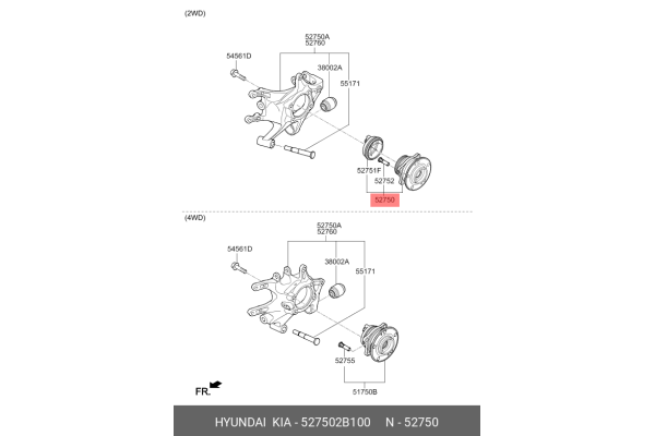 KIA 52750-2B100 52750-2B100,52750-2B100