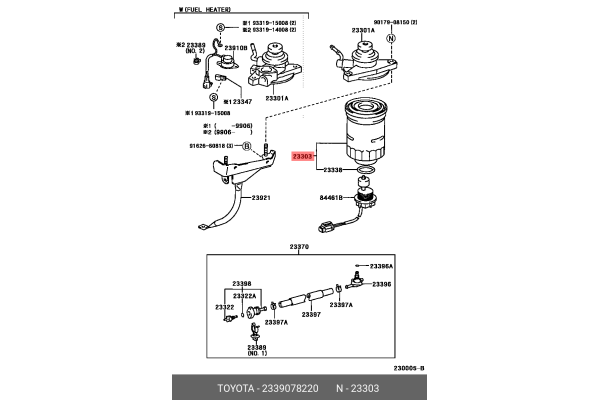 TOYOTA 23390-78220 23390-78221,23390-78221N,23390-78220,23304-78222