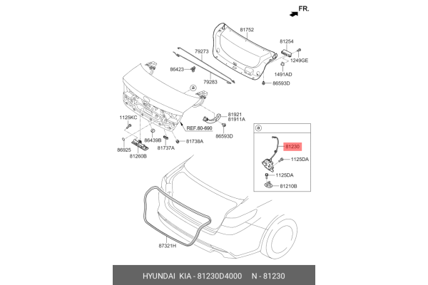 Hyundai / KIA 81230D4000 81230D4000