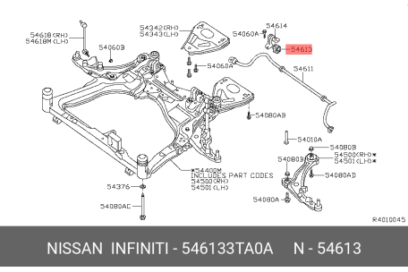 NISSAN 54613-3TA0A 54613-3TA1A,54613-3TT0A,54613-3TA0A
