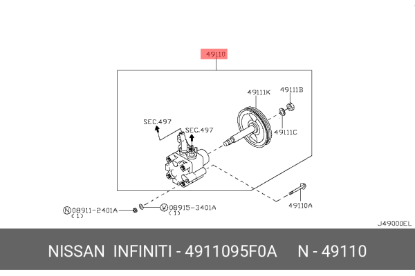 NISSAN 4911095F0A 4911095F0A