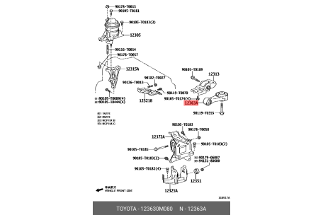 TOYOTA 12363-0M080 12363-0M100,12363-0M080